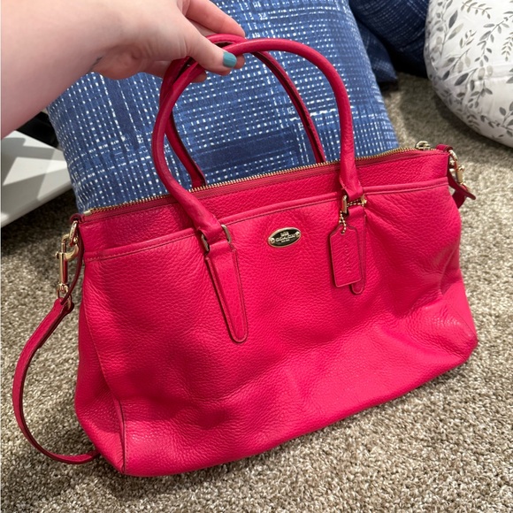 Coach | Bags | Vintage Coach Pink Leather Tote Bag | Poshmark